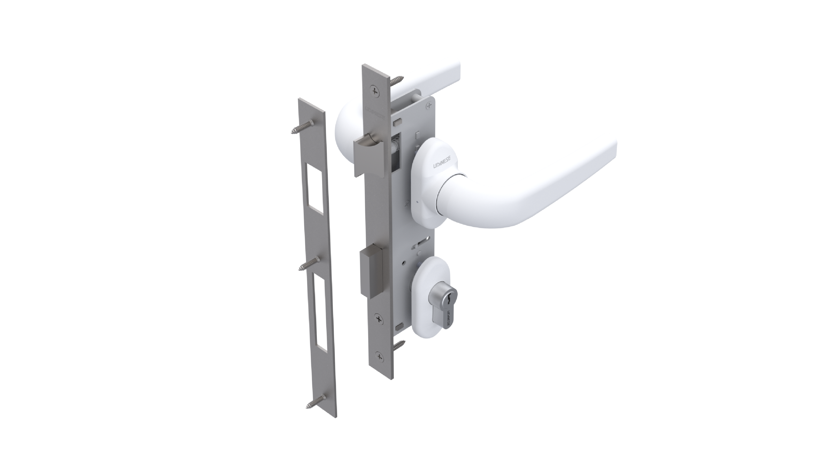 FECHADURA GIRO 330/70 EURO MAÇANETA ROSETA